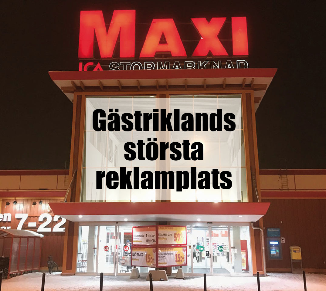 gestrikemedia - ICA Maxi-skylten